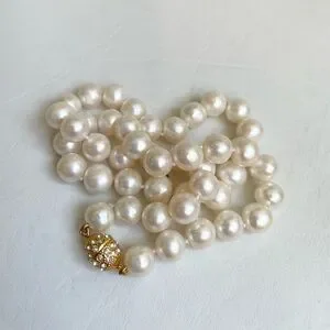 Touch of Gold | Jewelry | Single Strand 46 Freshwater Pearl Necklace Gp ...